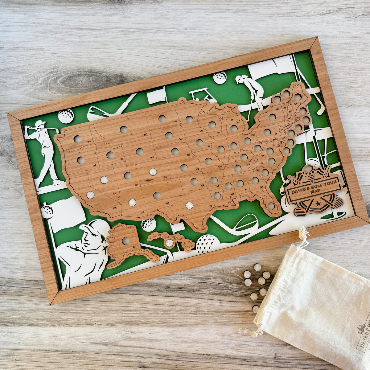 USA Golf Tour Travel Map – Desert Pine Designs